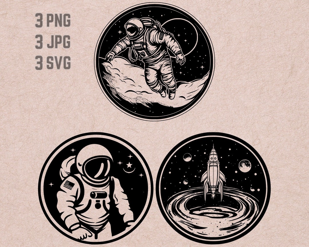 Space Adventure Svg Designs, Space Logo, Astronaut PNG, Space ...