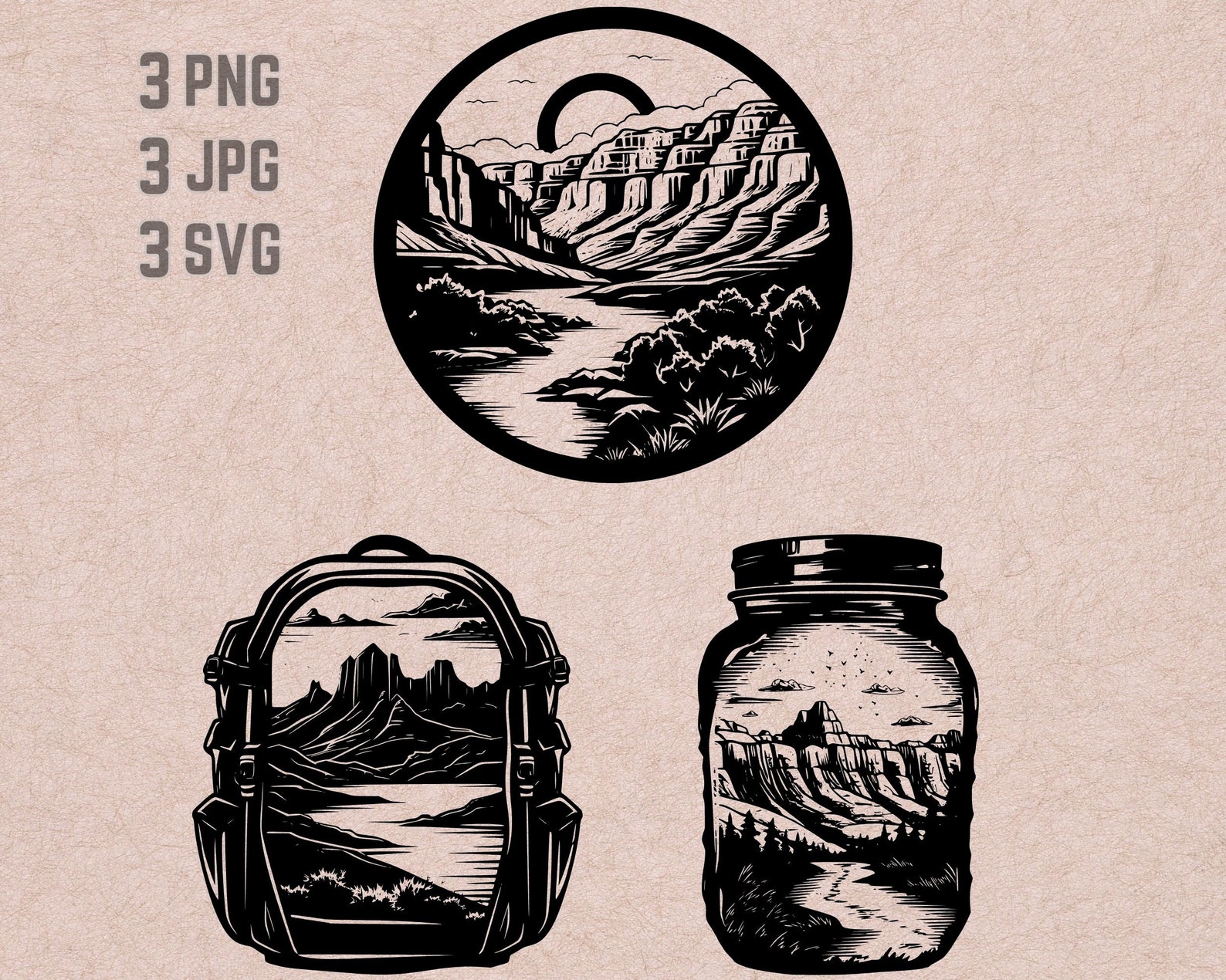 Grand Canyon SVG Designs, Grand Canyon National Park Logo, Arizona ...