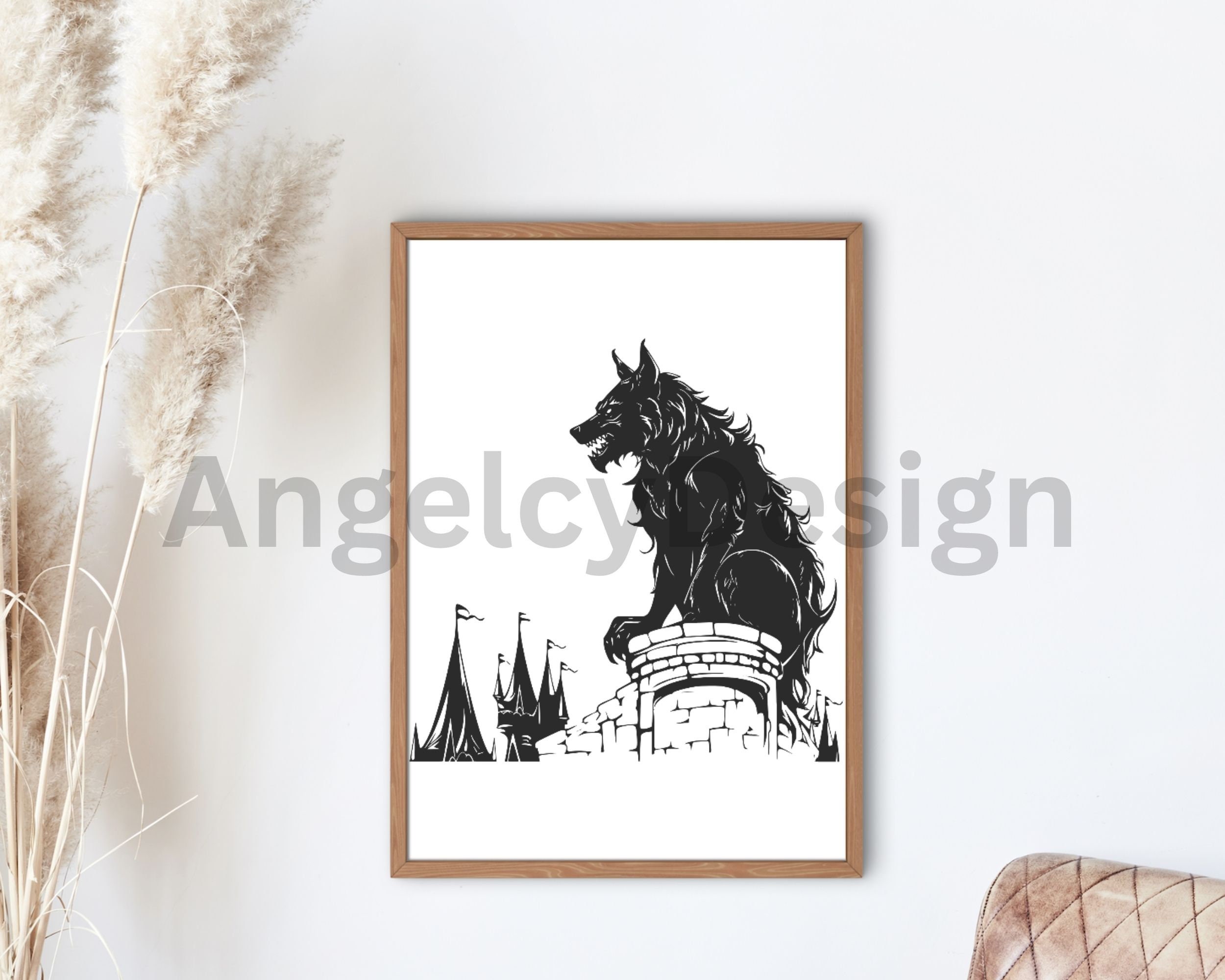 Werewolf SVG Designs, Scary Werewolf Logo, Halloween Vector, Halloween ...