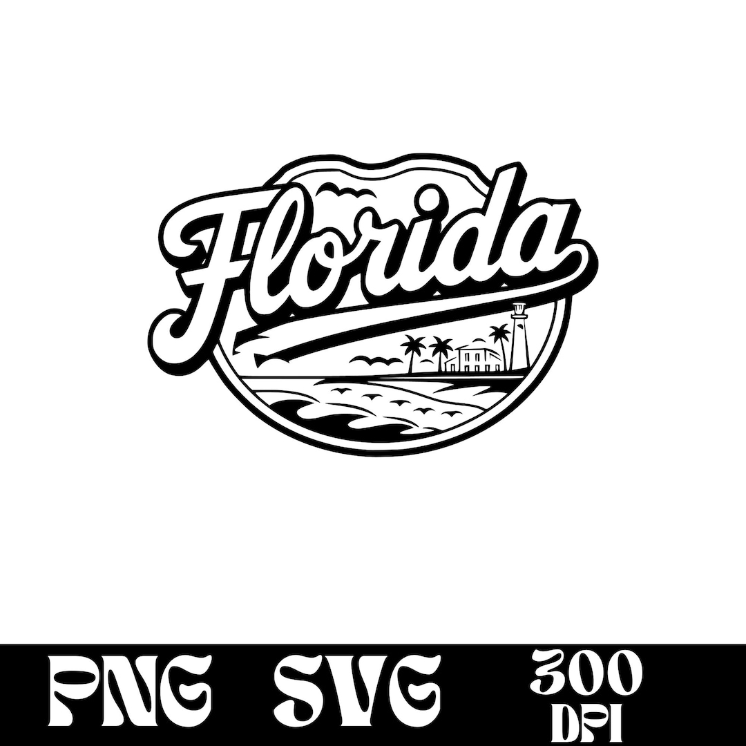 Florida SVG Designs, Florida Logo, Florida Skyline Vector, Skyline PNG ...