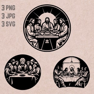 Last Supper SVG Designs, Jesus Logo, Christianity Vector, Christ PNG ...