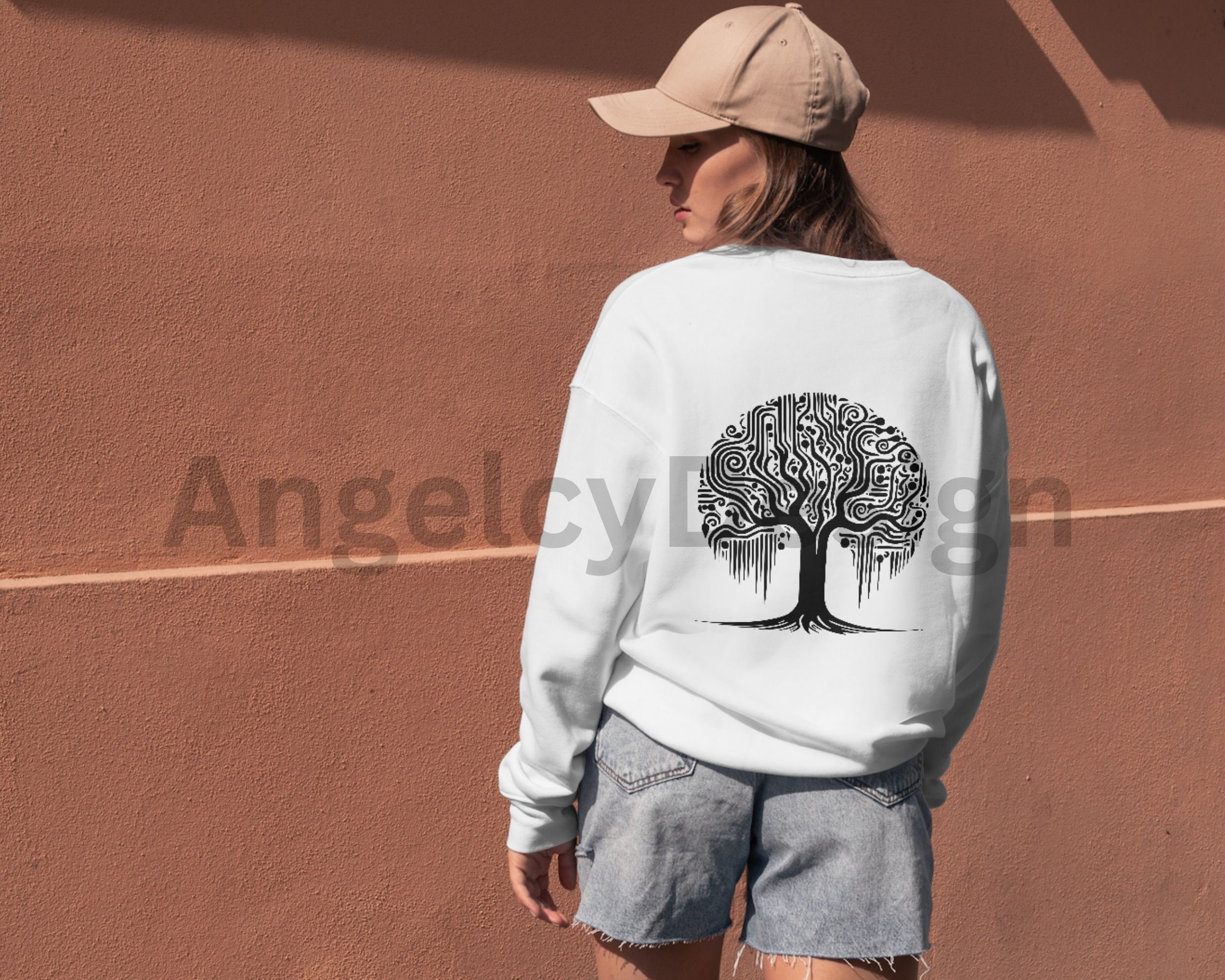 Cyber Tree SVG Designs, Organic Circuit Vector, Botanical Tech PNG ...