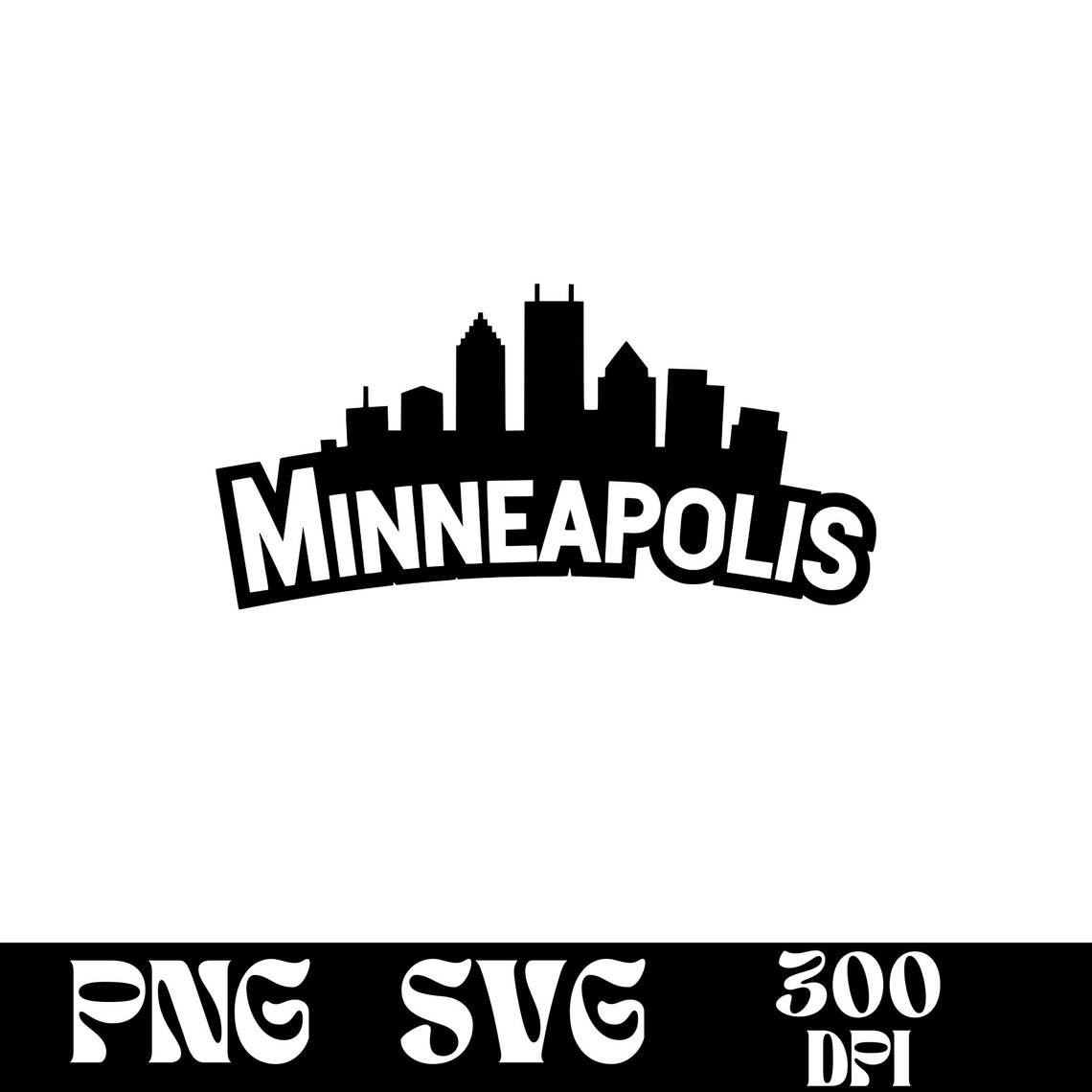 Minneapolis Skyline SVG Design, Minneapolis Logo, Minneapolis Skyline ...