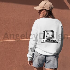 Computer SVG Designs, PC Logo, Laptop Vector, Old School Computer PNG ...