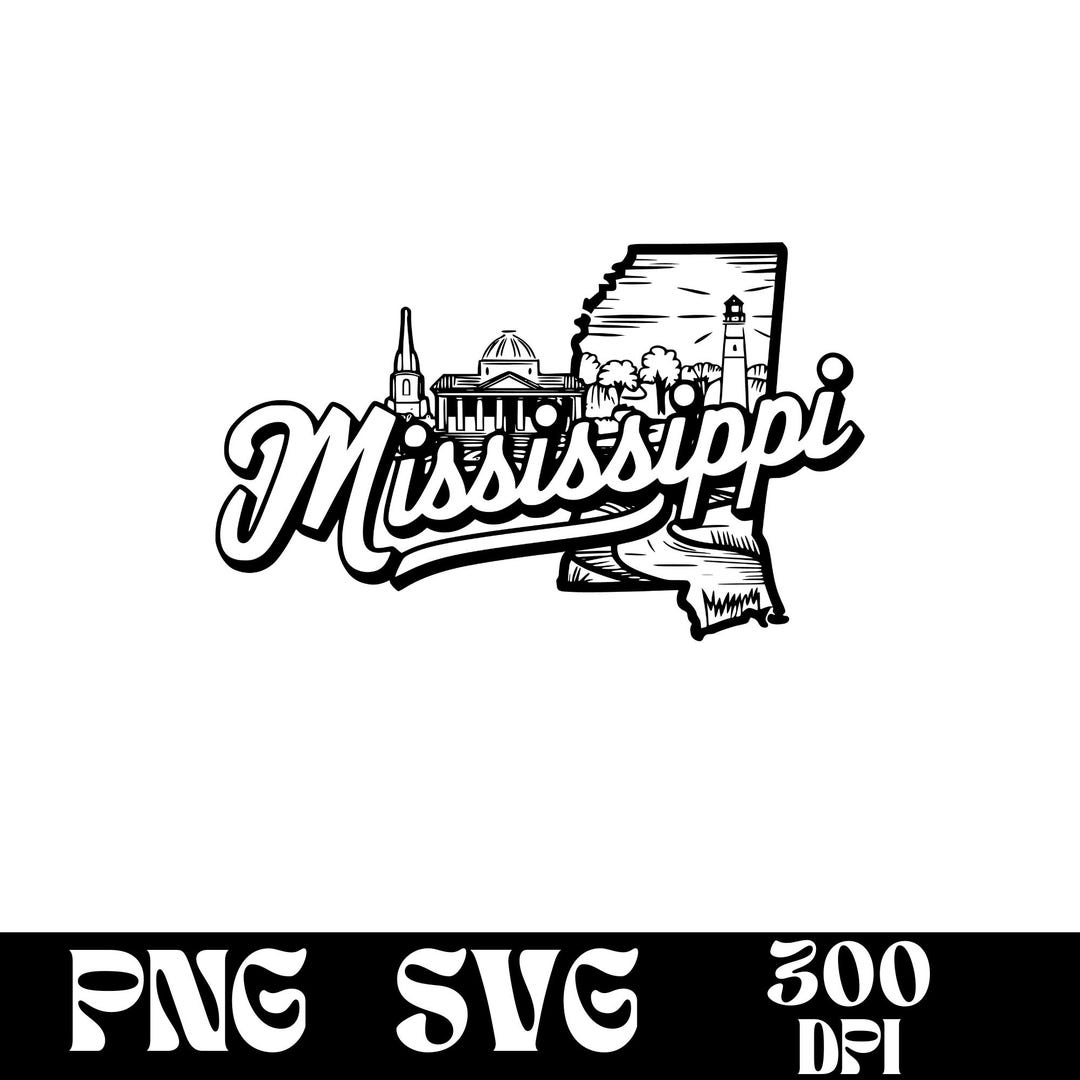 Mississippi SVG Design, Mississippi Logo, Mississippi Vector ...