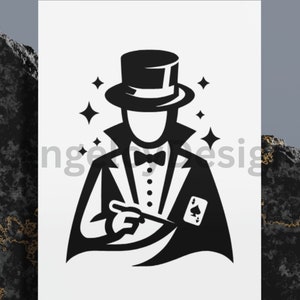 Magician SVG Designs, Magic Logo, Bunny in a Hat Vector, Magic Wand PNG ...