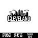 Cleveland Skyline SVG Design, Cleveland Logo, Cleveland Skyline Vector ...