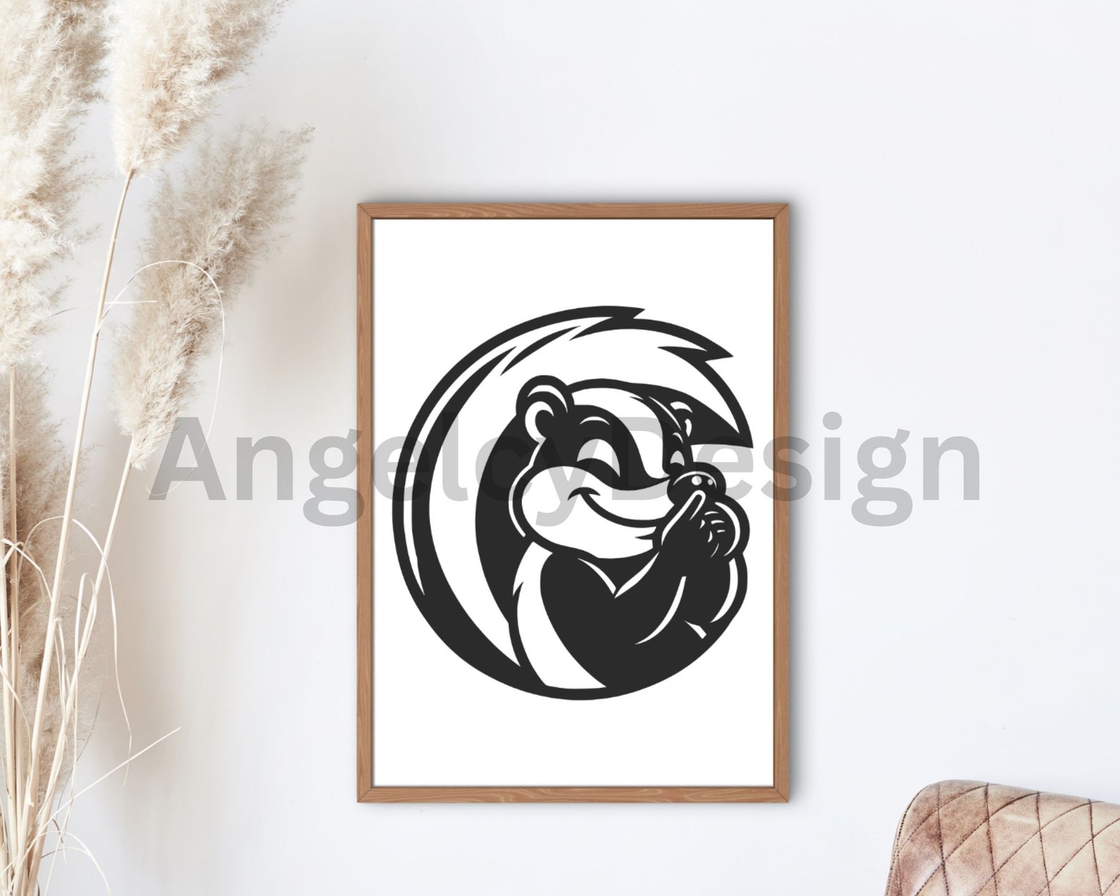 Skunk SVG Designs, Skunk Logo, Smelly Skunk Vector, Skunk in the Shower ...