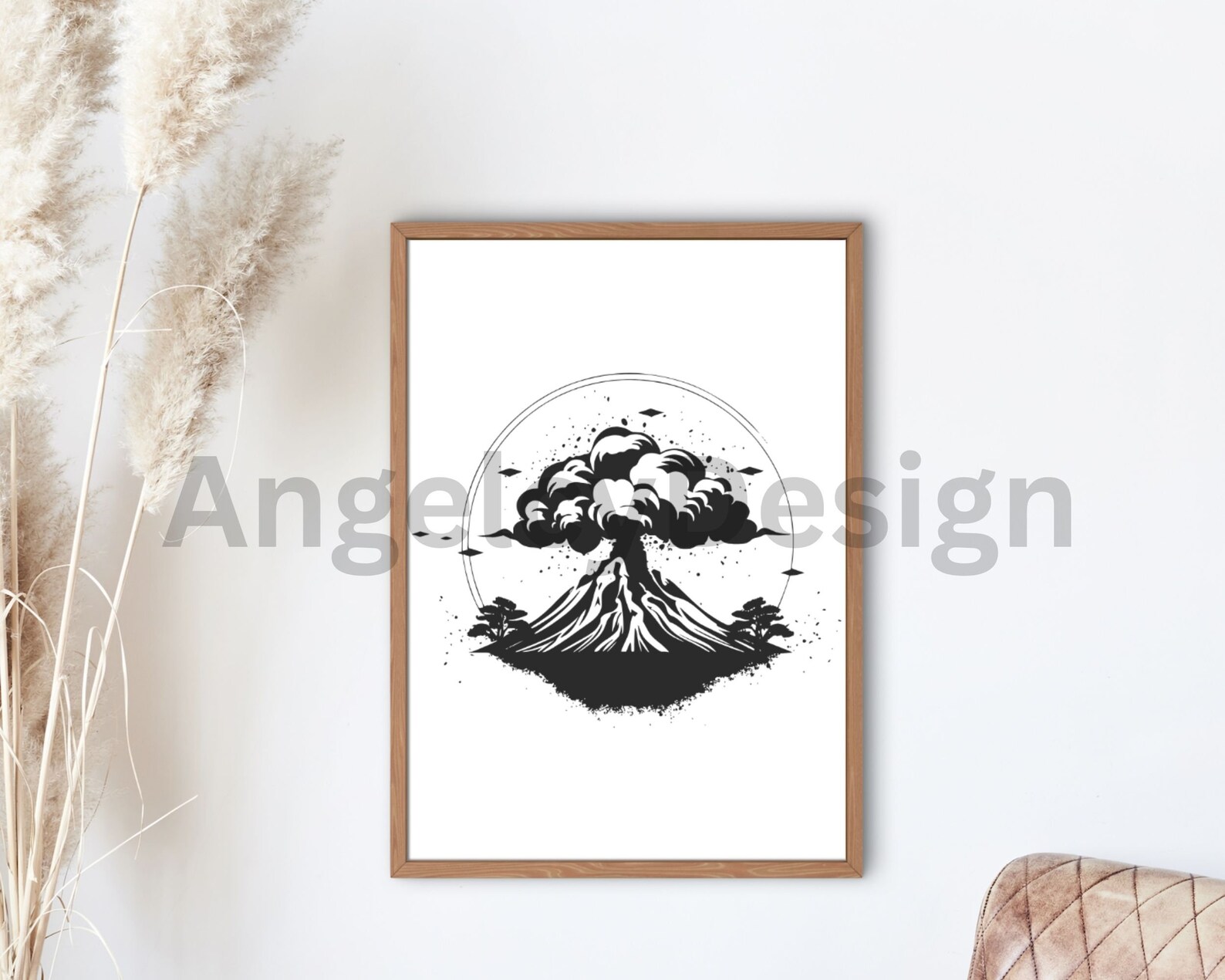 Volcano SVG Designs, Volcano Logo, Natural Disaster Vector, Volcano ...