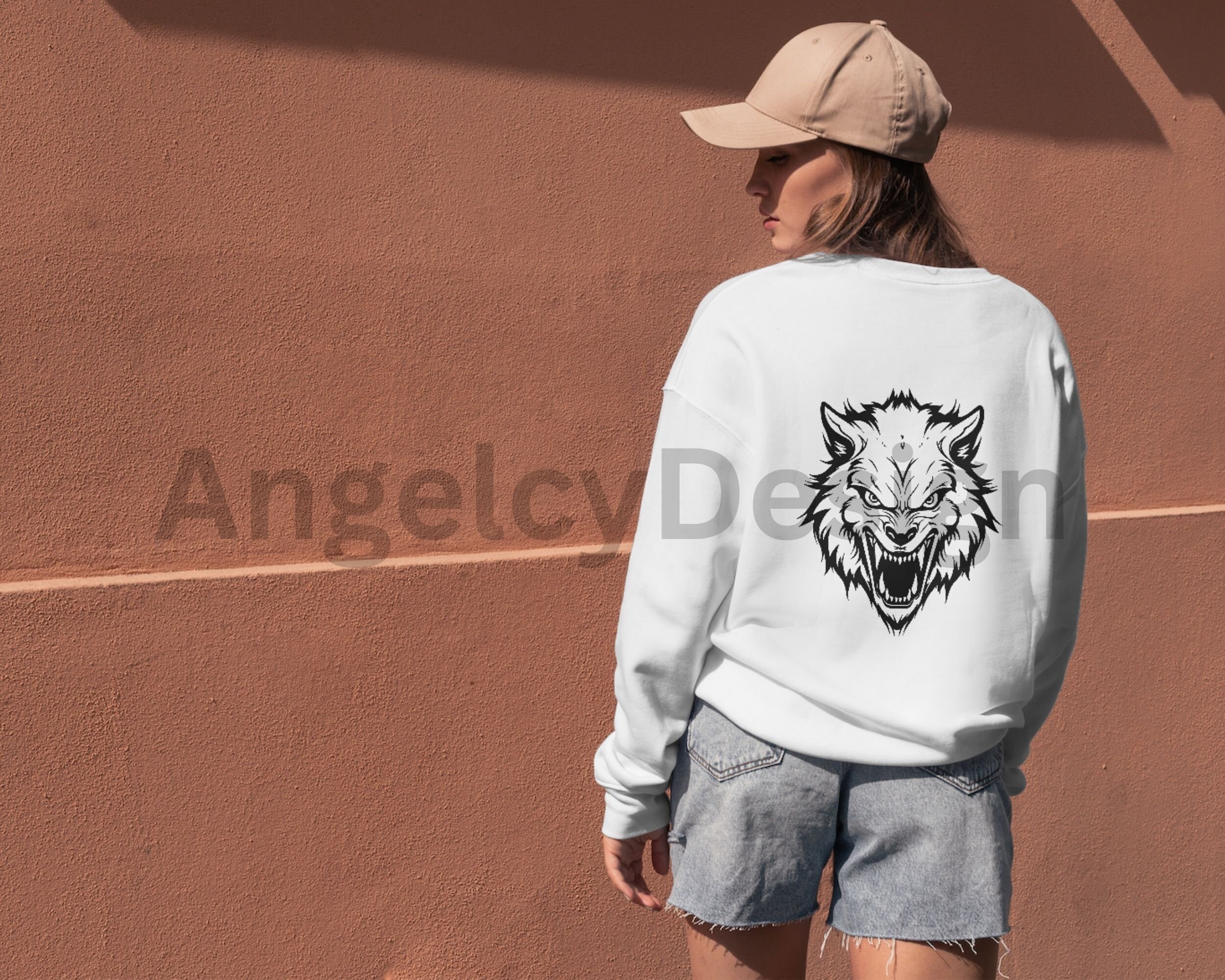 Werewolf SVG Designs, Scary Werewolf Logo, Halloween Vector, Halloween ...