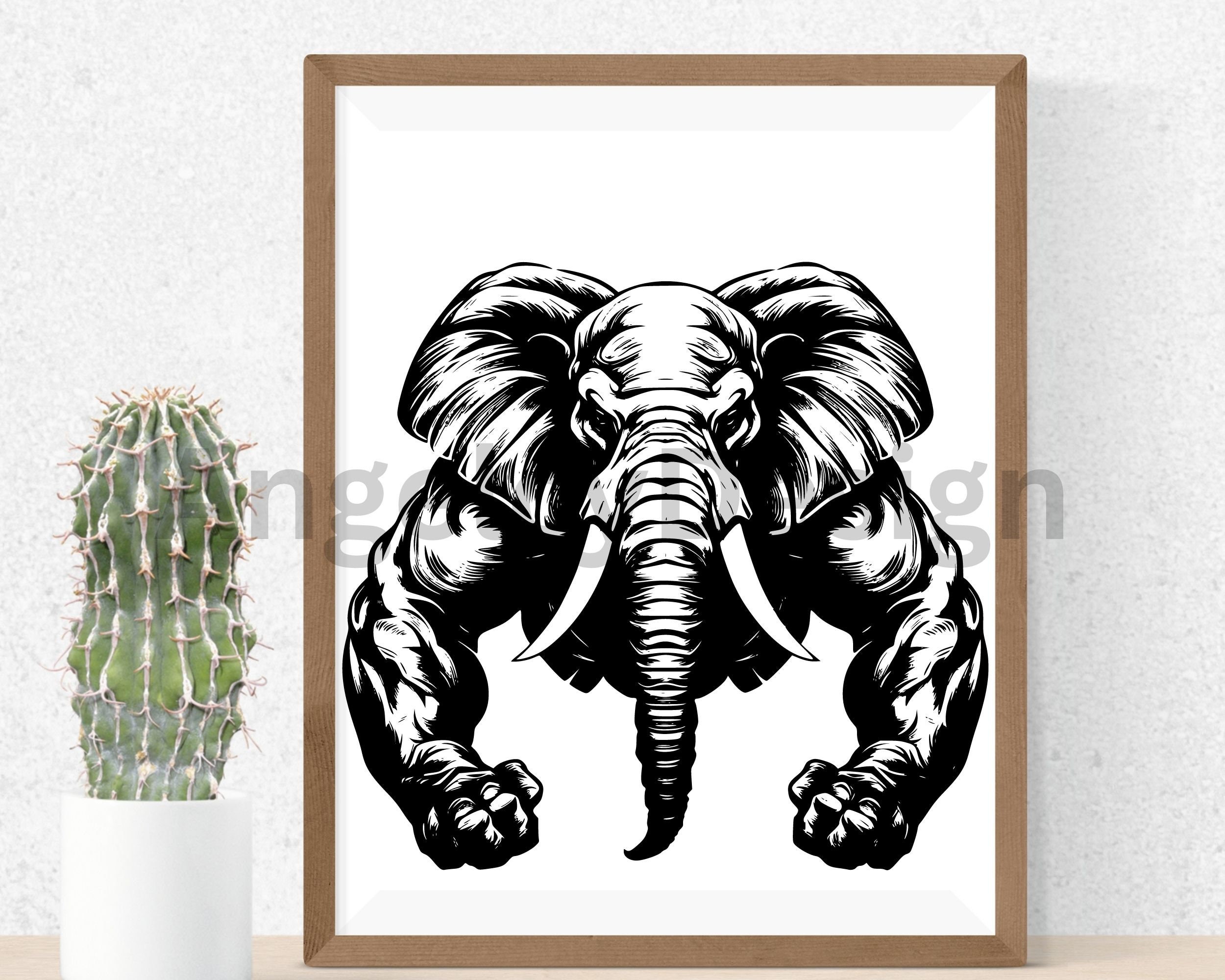 Bodybuilder Svg Designs, Gym Logo Vector, Elephant Giraffe Tiger ...