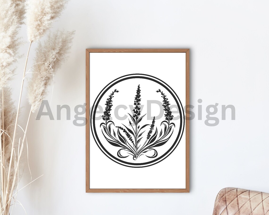 Lavender SVG Designs, Lavender Logo, Flower Vector, Lavender Bouquet ...