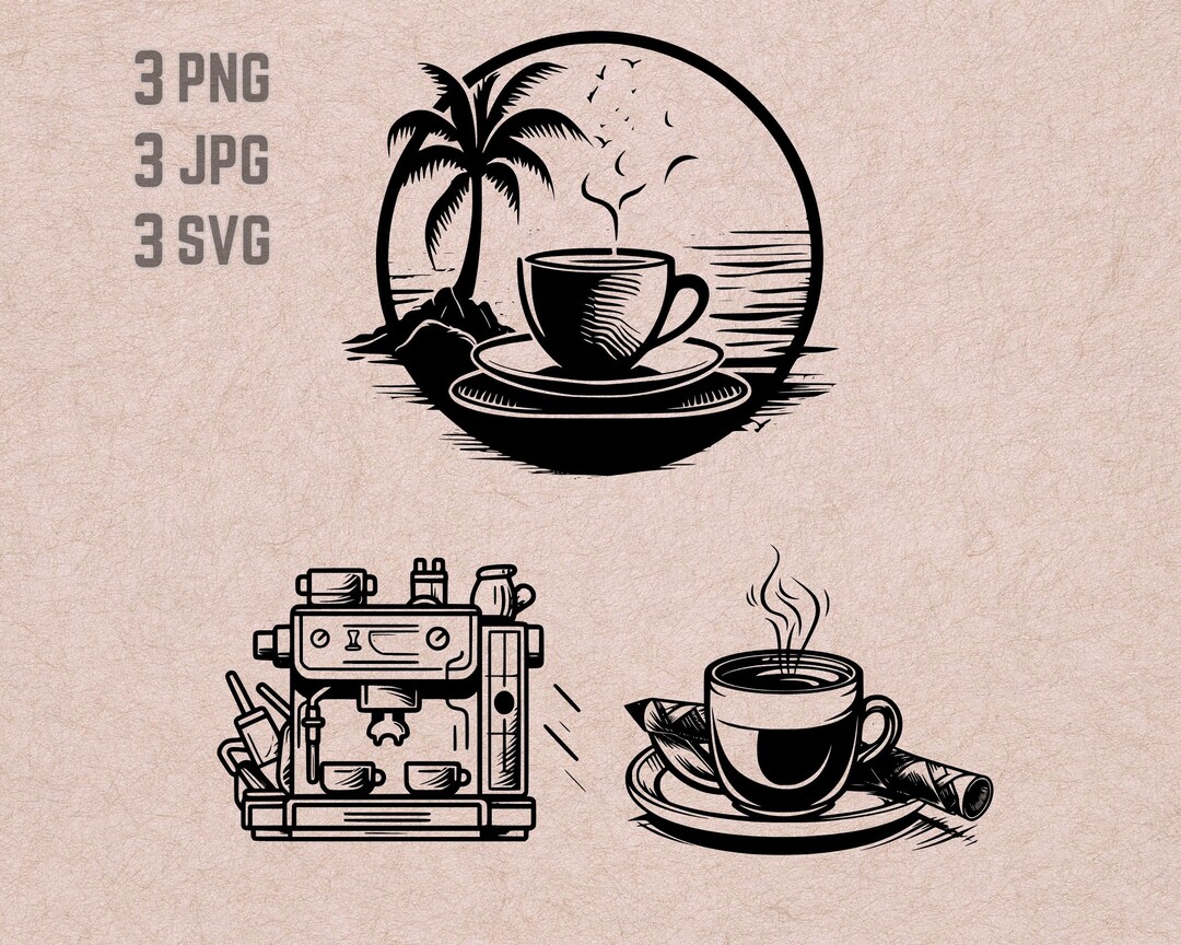 Coffee SVG Designs, Coffee Logo, Coffee Machine Vector, Coffee on the ...