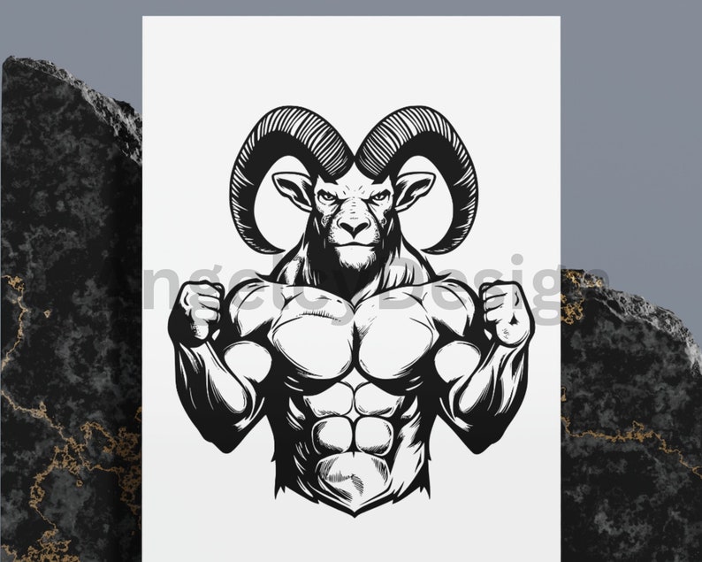 Bodybuilder Svg Designs, Gym Logo Vector, Goat Alligator Wolf Fitness ...