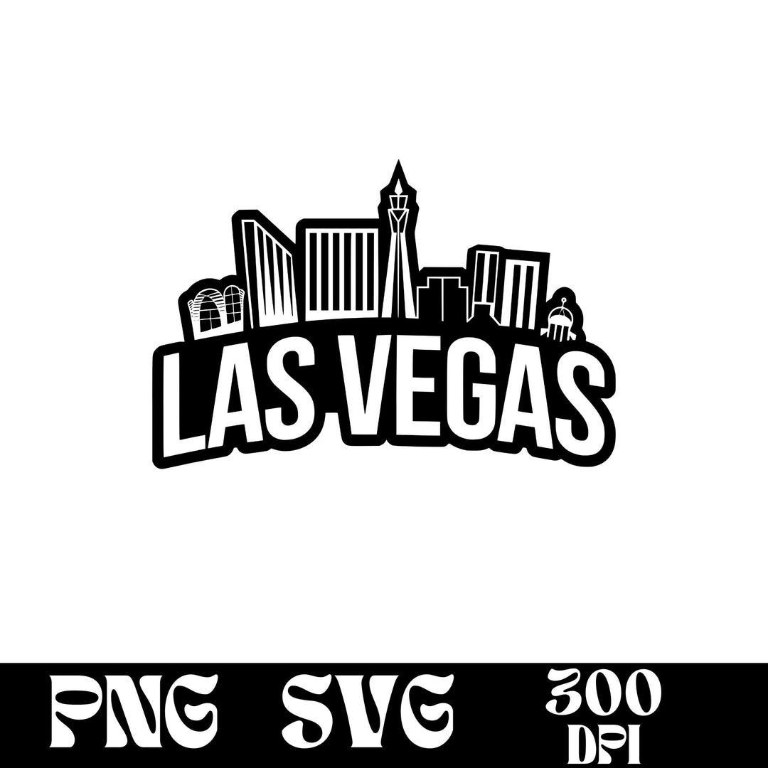 Las Vegas SVG Design, Vegas Logo, Las Vegas Skyline Vector, Skyline PNG ...