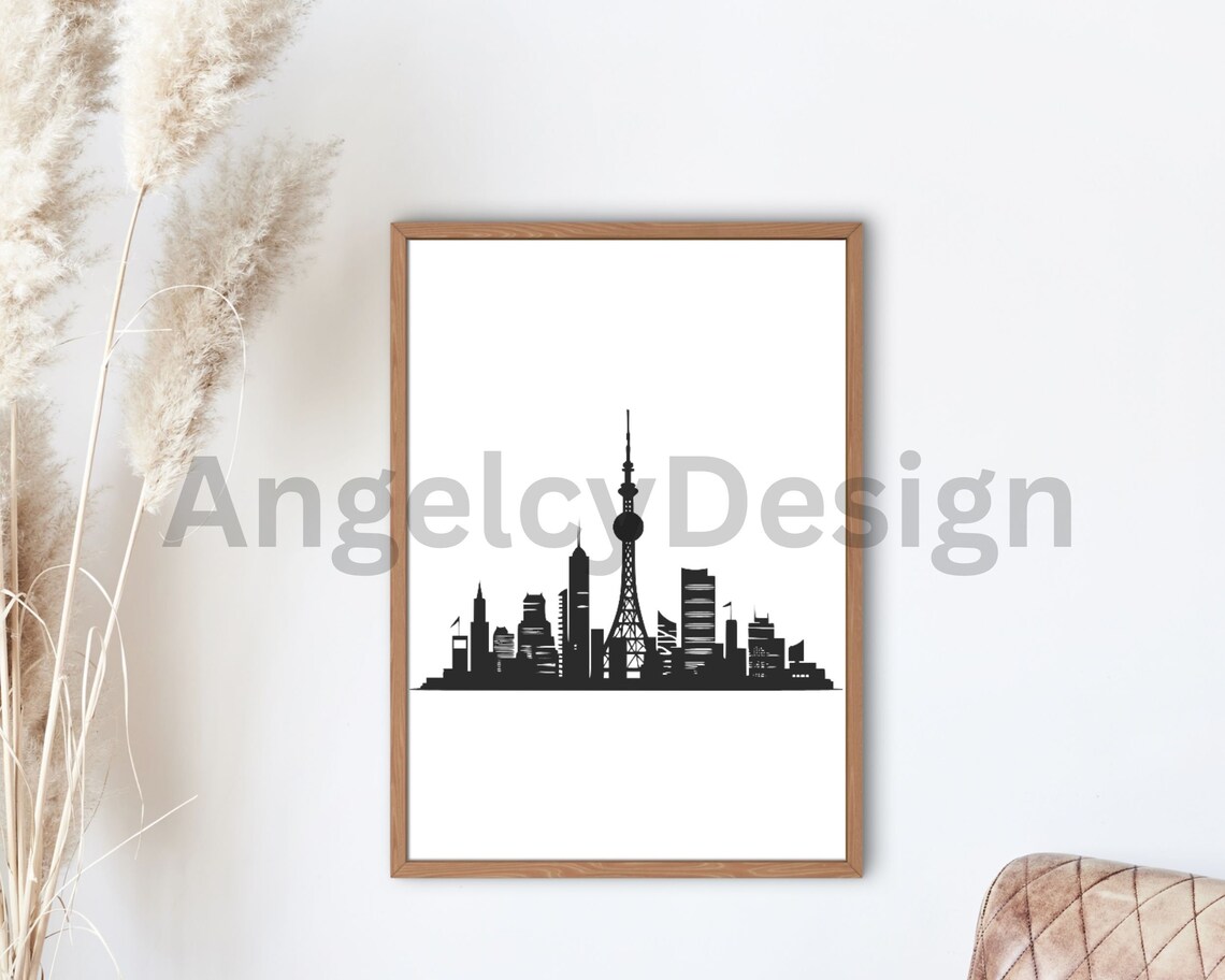Tokyo Skyline SVG Designs, Tokyo Logo, Tokyo Skyline Vector, Skyline ...