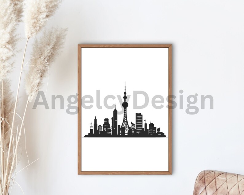 Tokyo Skyline SVG Designs, Tokyo Logo, Tokyo Skyline Vector, Skyline ...