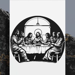 Last Supper SVG Designs, Jesus Logo, Christianity Vector, Christ PNG ...