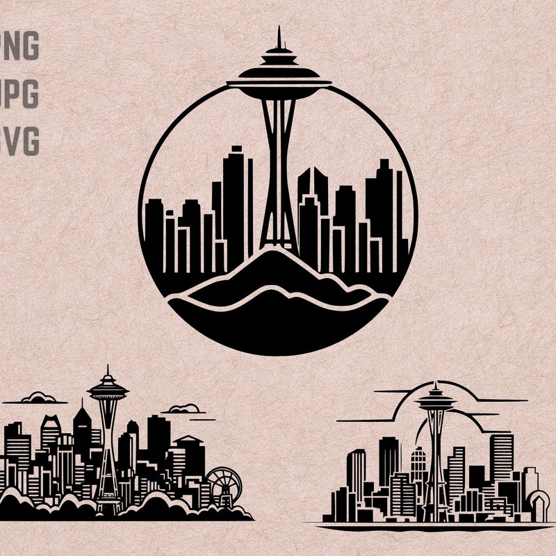 Seattle Skyline - Etsy