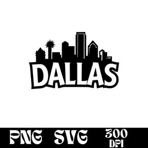Dallas Skyline SVG Design, Dallas Logo, Dallas Skyline Vector, Skyline ...