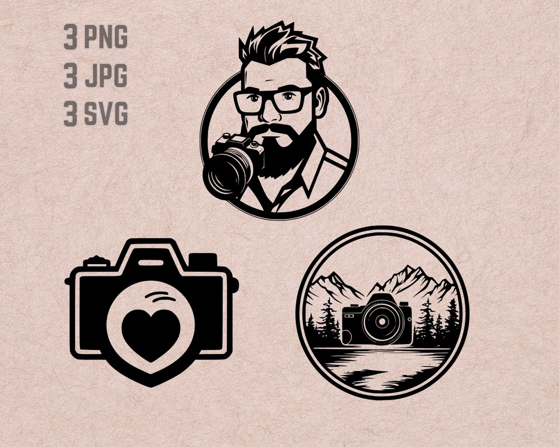 Photographer SVG Designs, Photographer Logo, Camera Vector, Photography ...