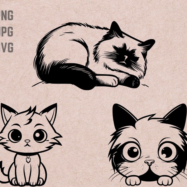 Cat Svg Designs - Etsy