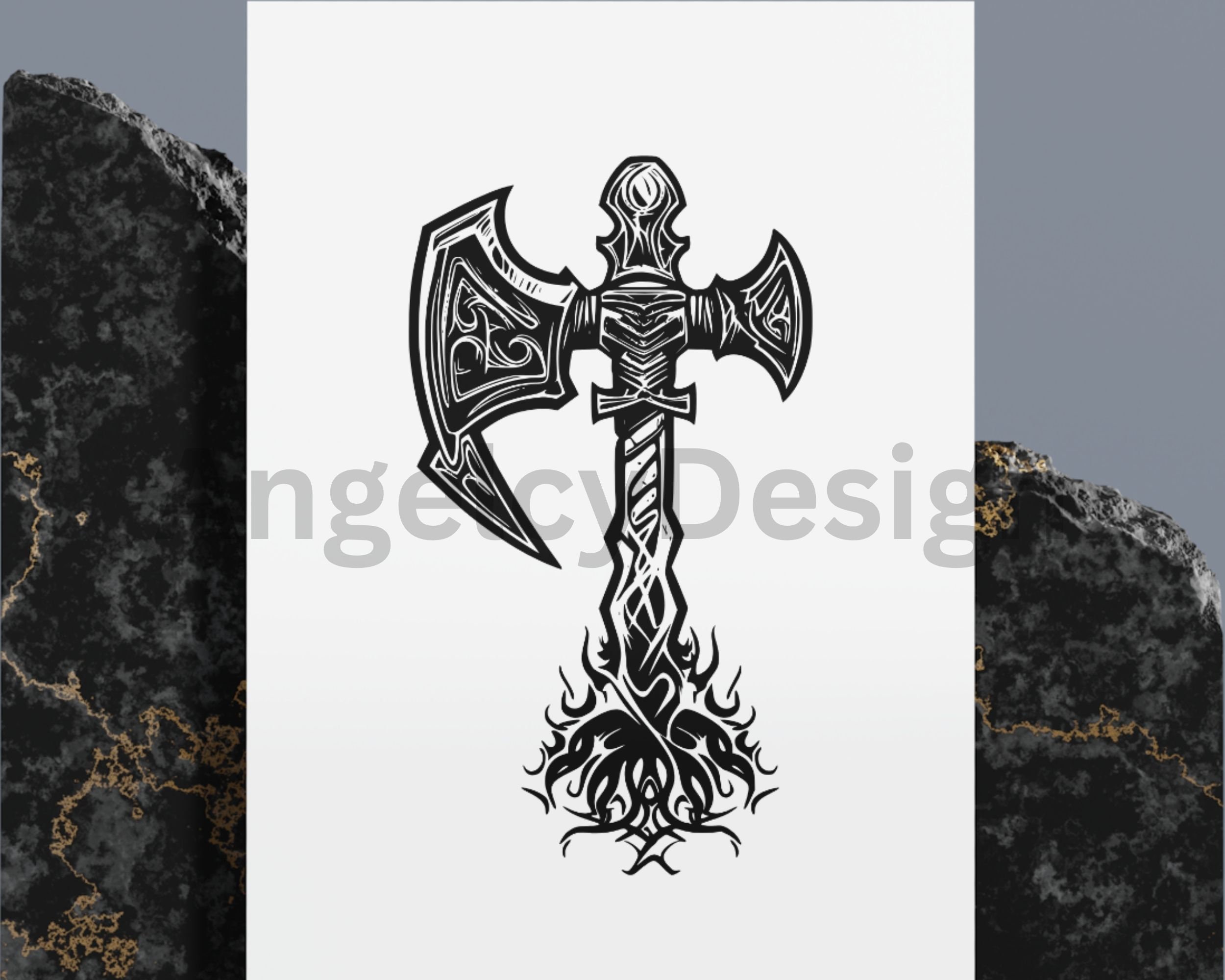 Viking Skull SVG Designs, Viking Logo, Viking Shield Vector, Axe PNG ...