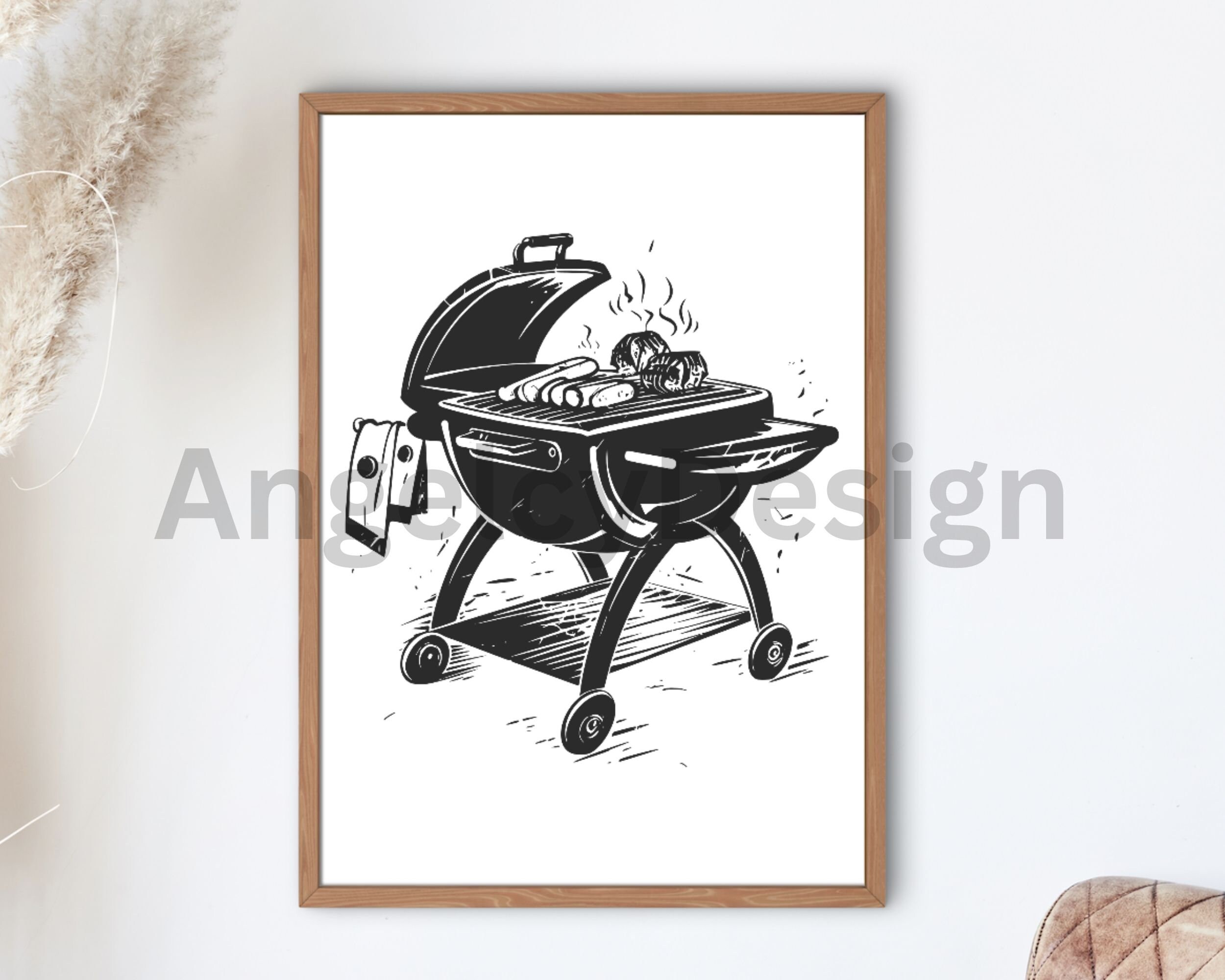 Barbeque Svg Designs, BBQ Grill Vector, BBQ Png, Street Food Bundle ...