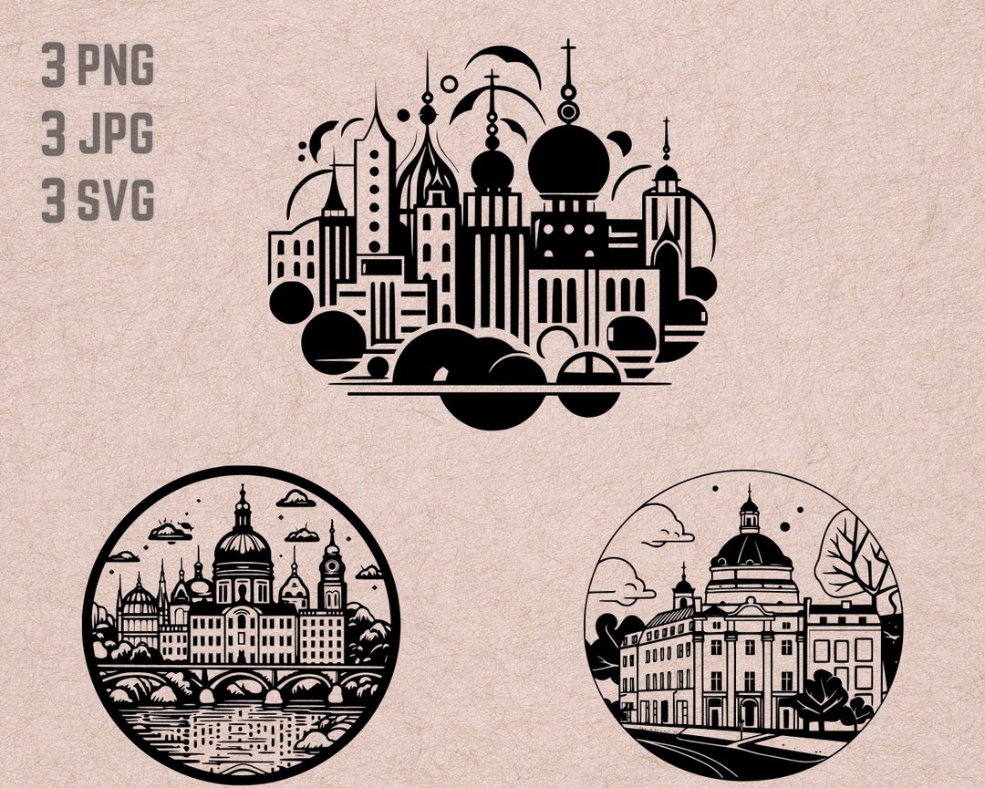 Vienna Skyline SVG Designs, Vienna Logo, Vienna Skyline Vector, Skyline ...