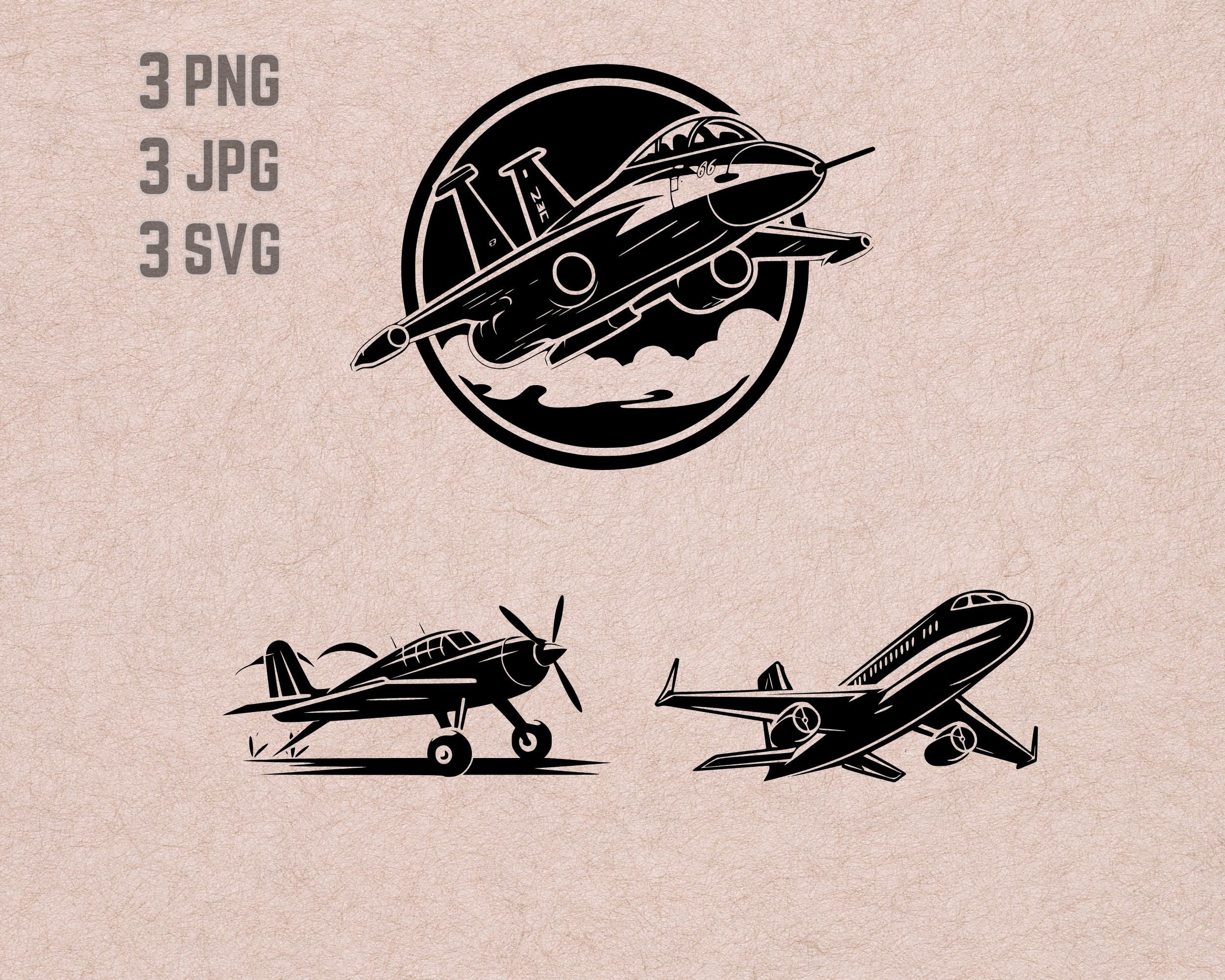 Aircraft SVG Designs, Airplane Logo, Jet Vector, Fighter Jet PNG ...