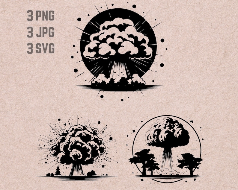 Explosion SVG Designs, Explosion Logo, Disaster Vector, Explosion ...