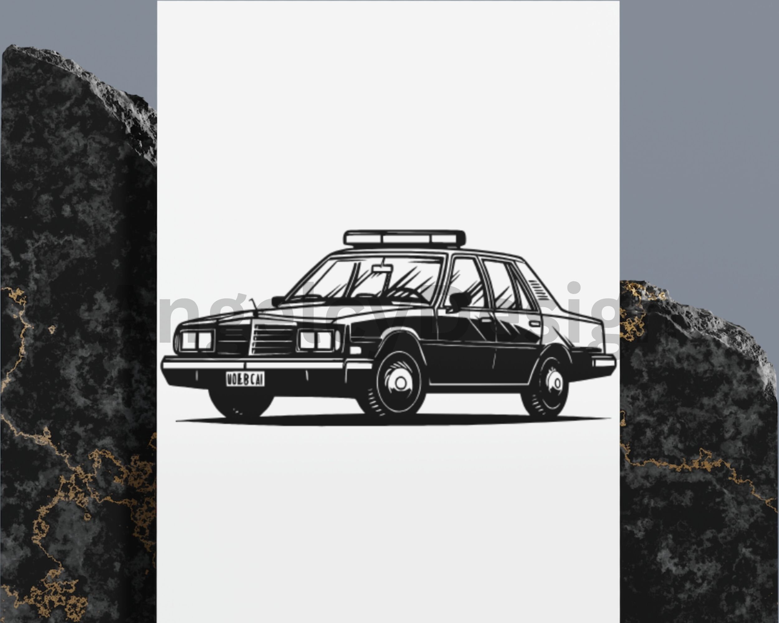 Police Car SVG Designs, Police Car Logo, Retro Police Car Vector ...