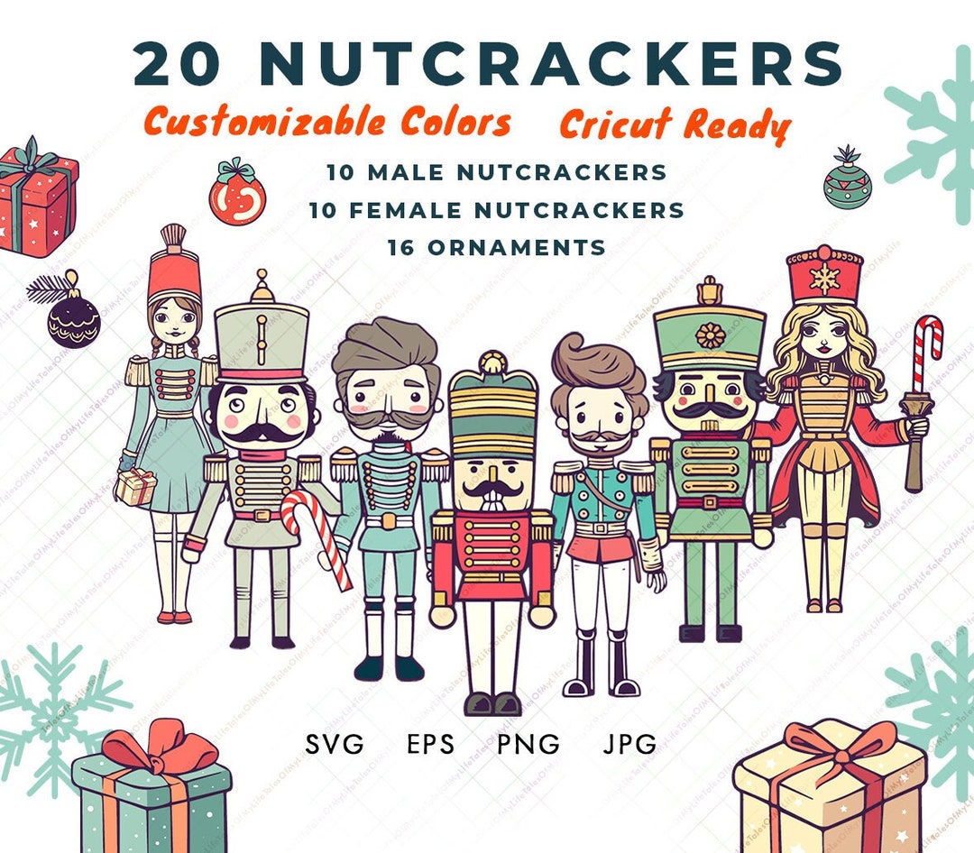 20 Editable the Nutcracker SVG File EPS PNG Christmas Ornament Cricut ...