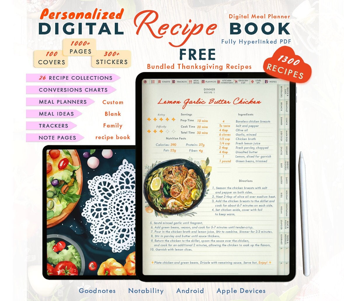 Personalized Recipe Book Personalized Family Recipe Book Cookbook ...