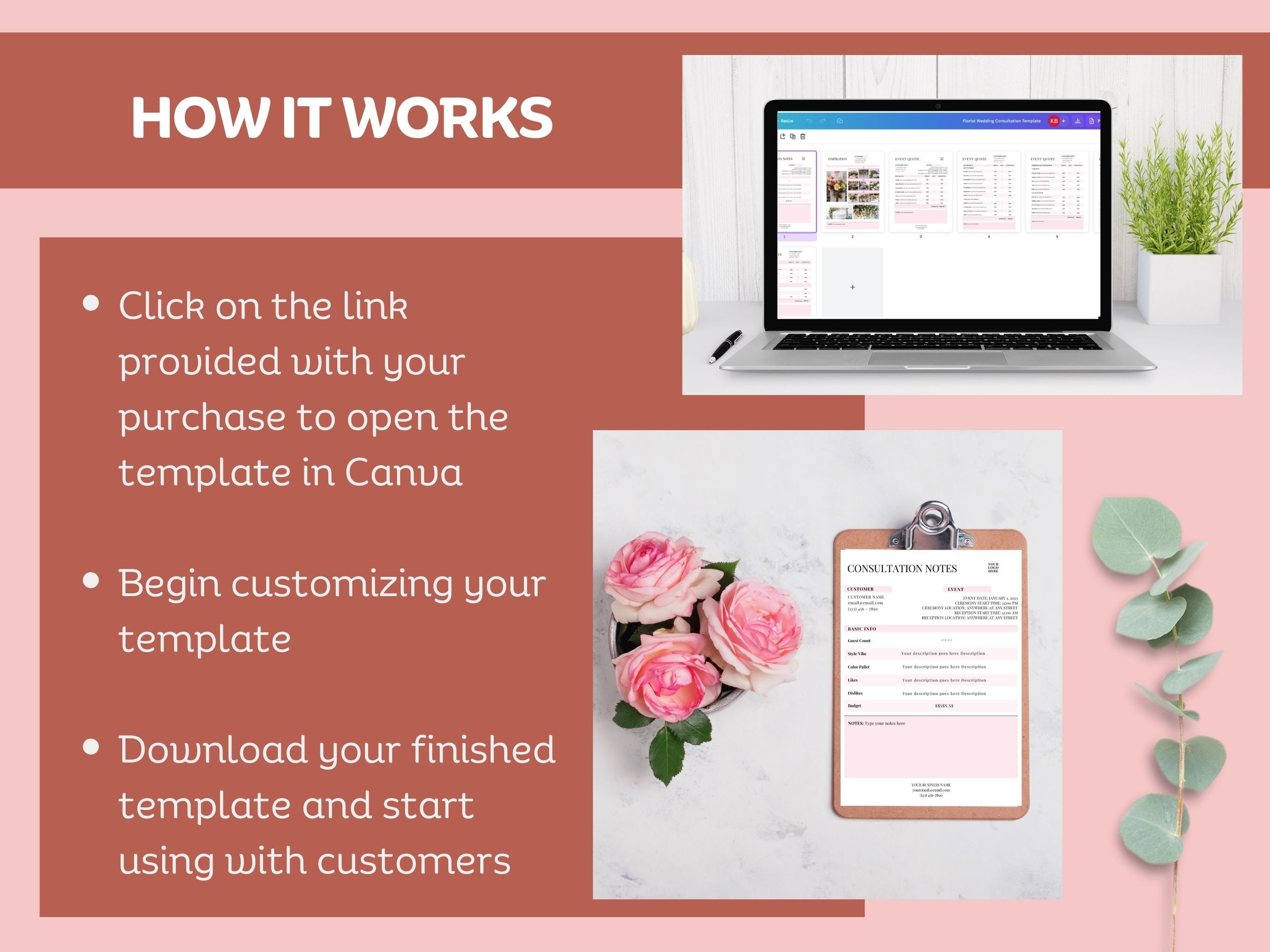 Florist Consultation Form Template / Florist Booking Form Template ...