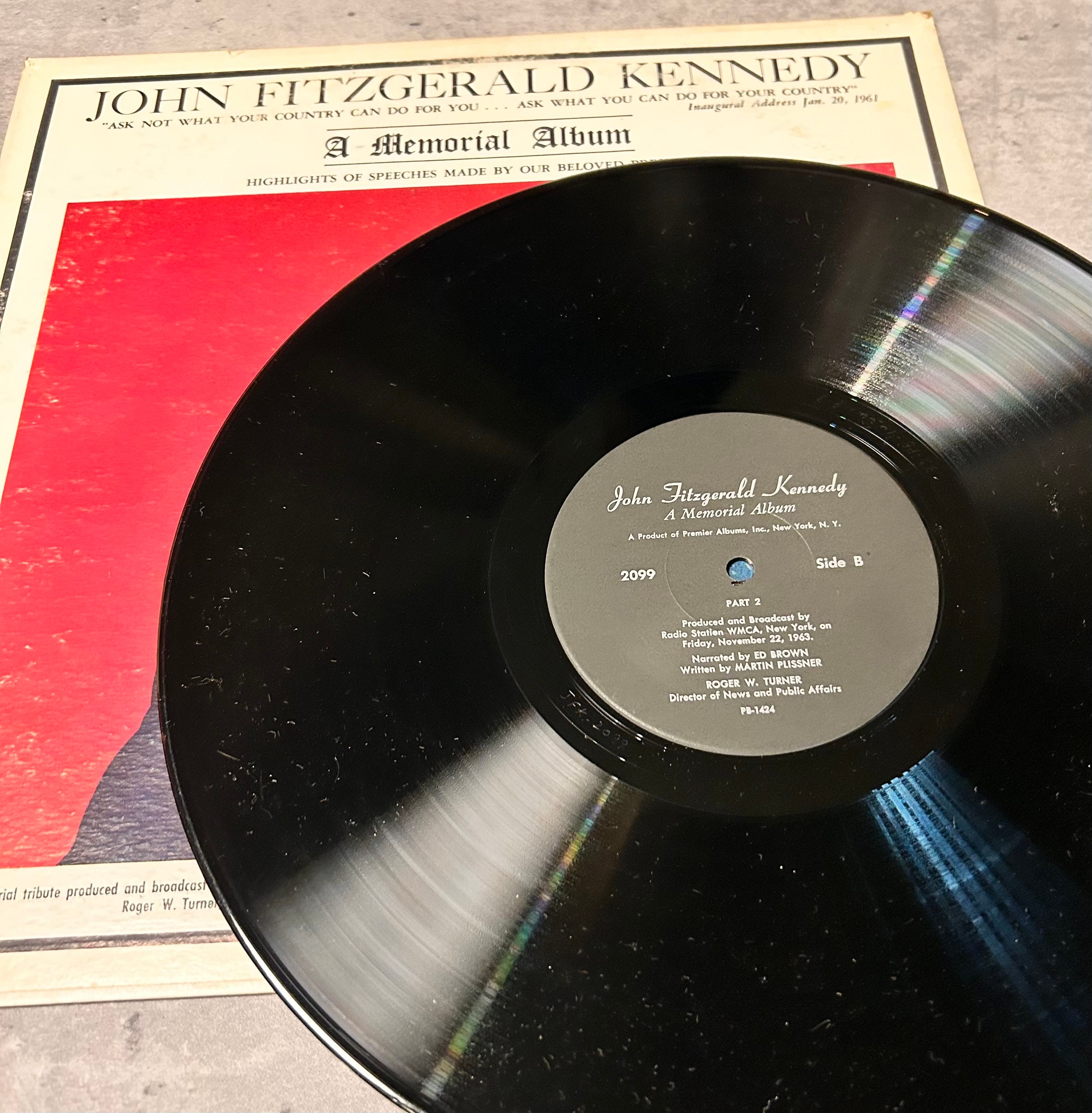 John F Kennedy Memorial Record Album - Etsy