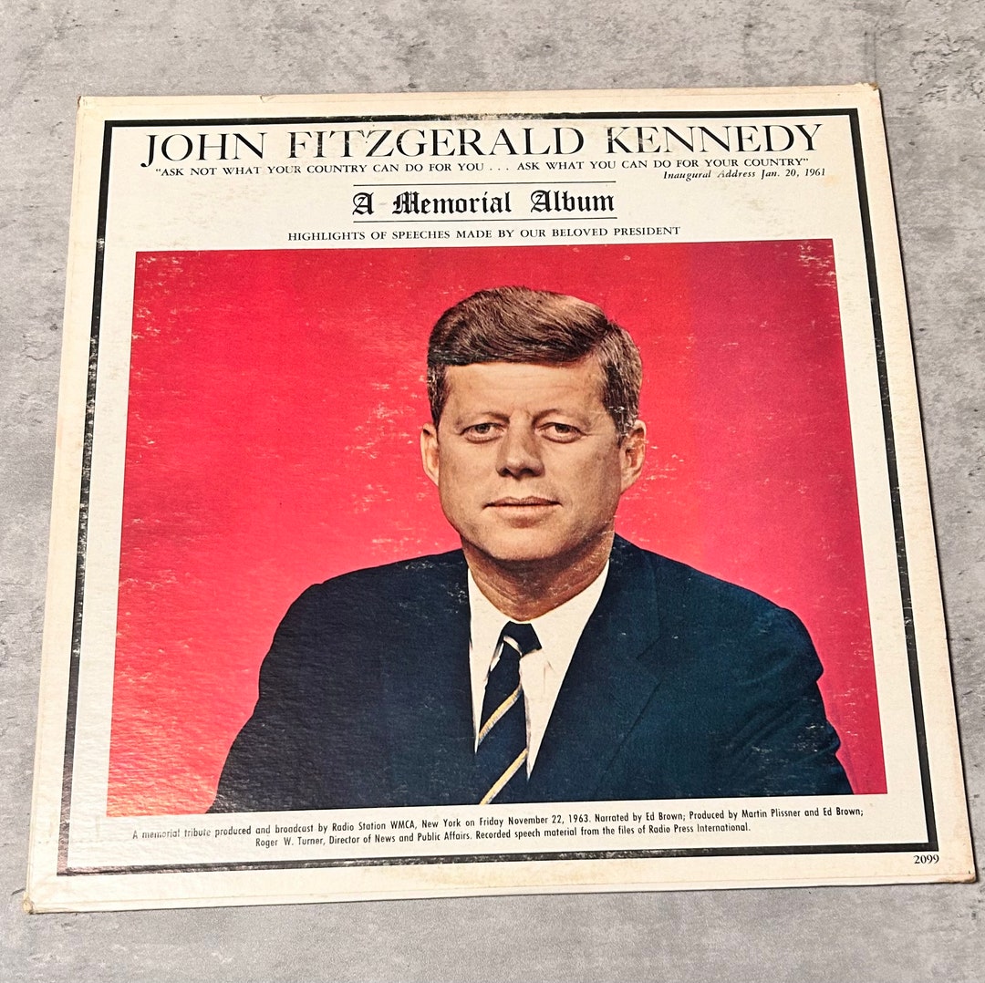 John F Kennedy Memorial Record Album - Etsy