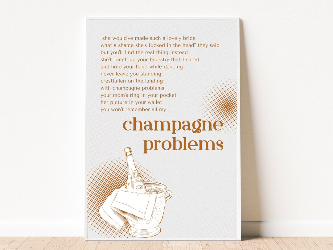 Taylor Swift Champagne Problems Bridge Printable Wall Print - Etsy