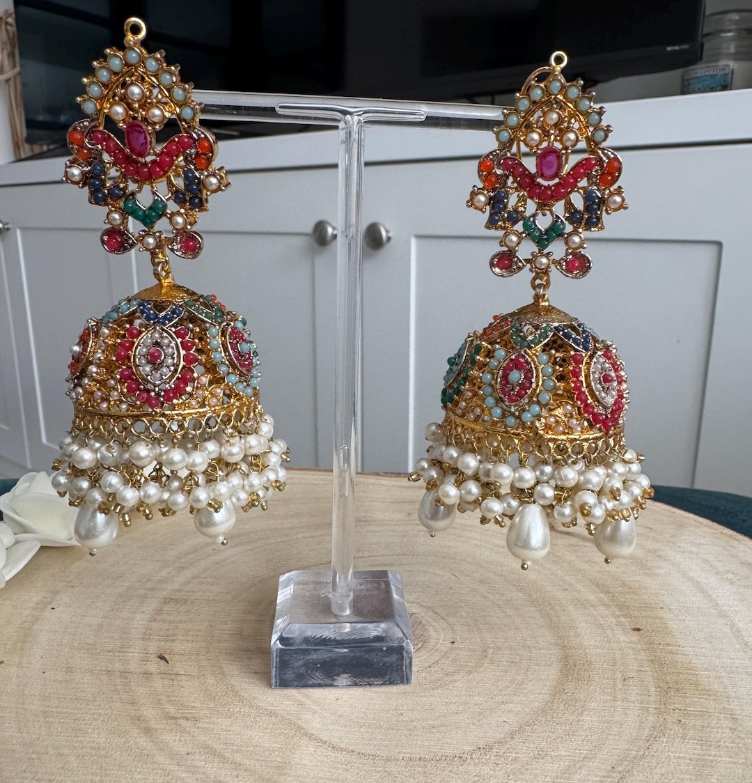 Stunning Small Jhumka Earrings NEW - Etsy