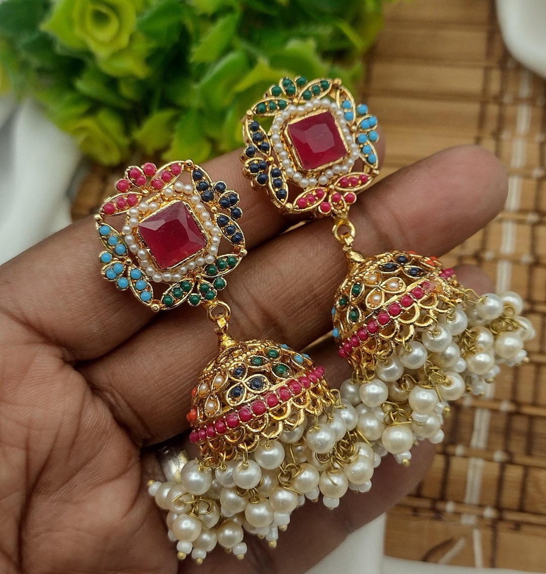 Stunning Small Jhumka Earrings NEW - Etsy