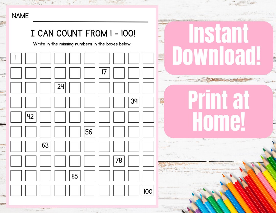 Printable PDF Numbers Worksheet, Busy Book Math Pages, Assisted ...