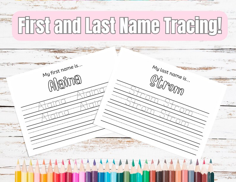 Custom Name Tracing Printable, Homeschool Writing Worksheet, I Can ...