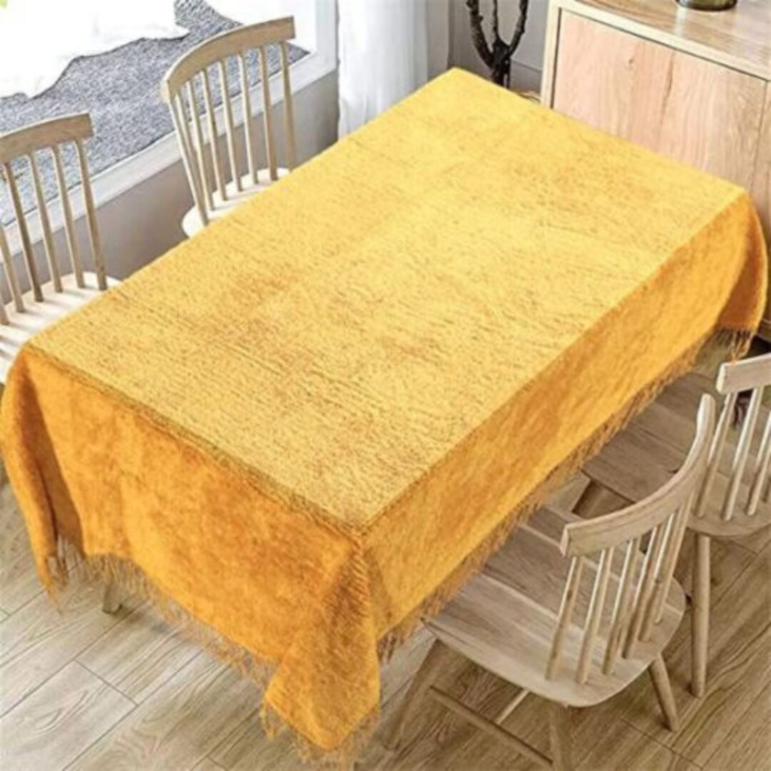 100% Pure Cotton Chenille Table Covers Non-iron Traditional Large Party ...