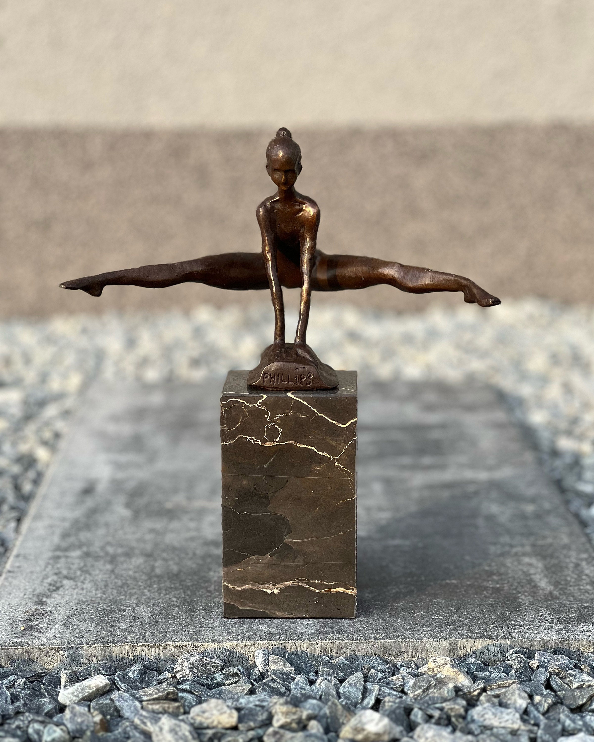 Bronze Statue of Woman Girl Gymnast Sculpture Decoration - Etsy