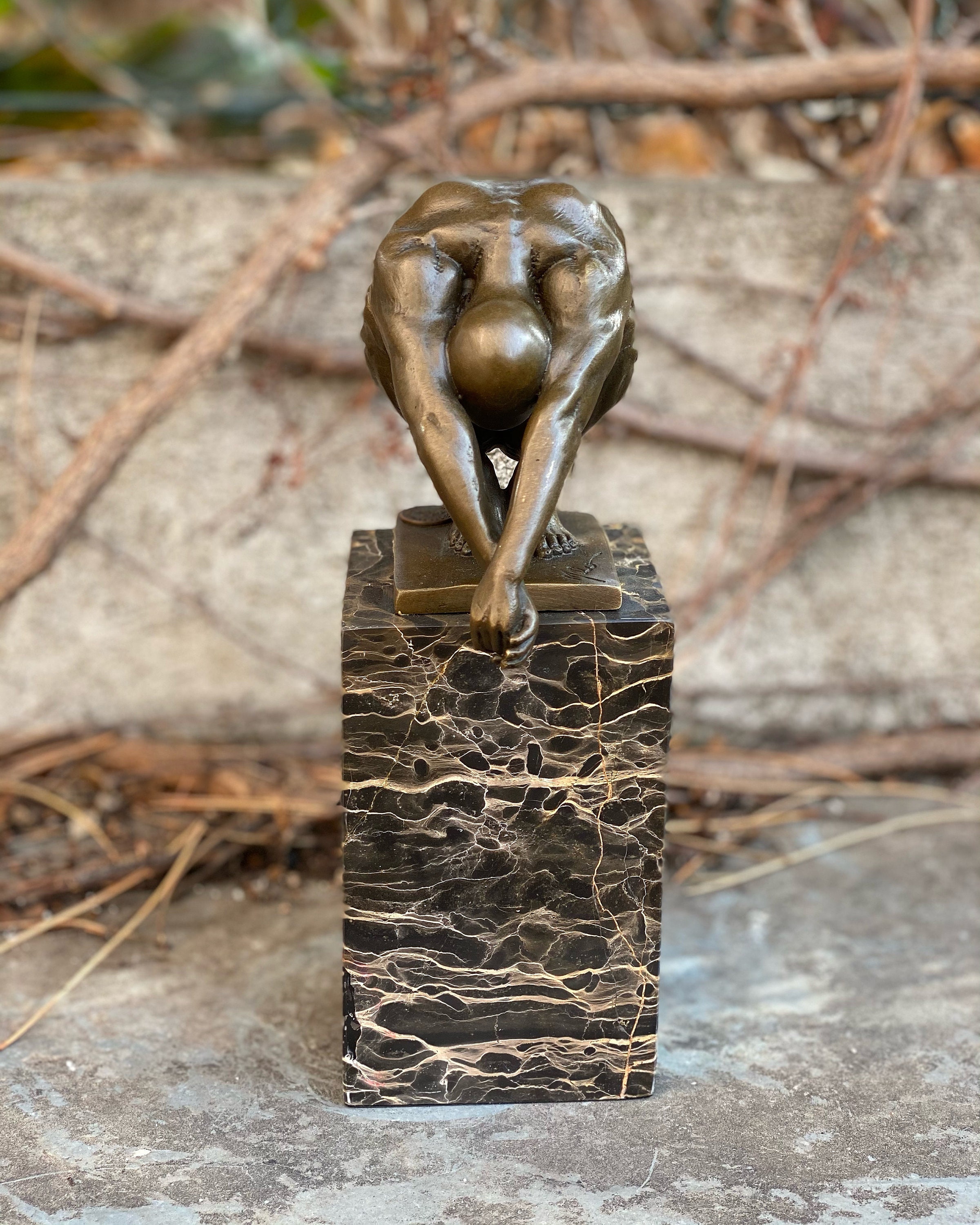 Luxury Bronze Statue Statuette of a Man Decoration Modern Art Gift Idea ...