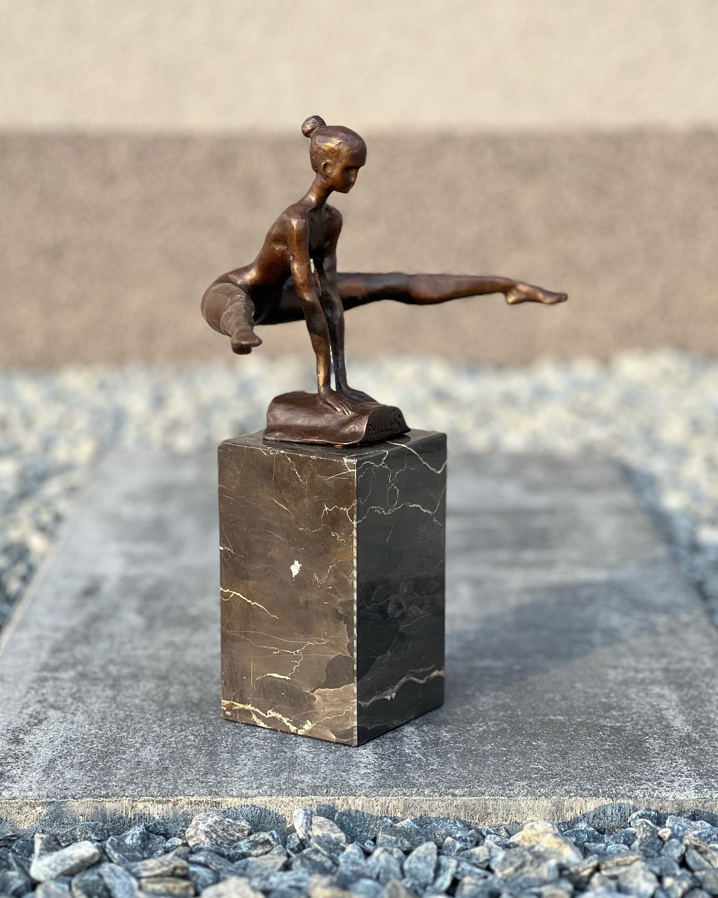 Bronze Statue of Woman Girl Gymnast Sculpture Decoration - Etsy