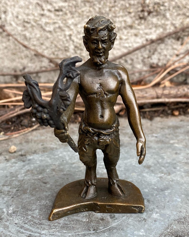 Luxury Bronze Statue of Woman and Satyr Devil Sculpture Decoration - Etsy