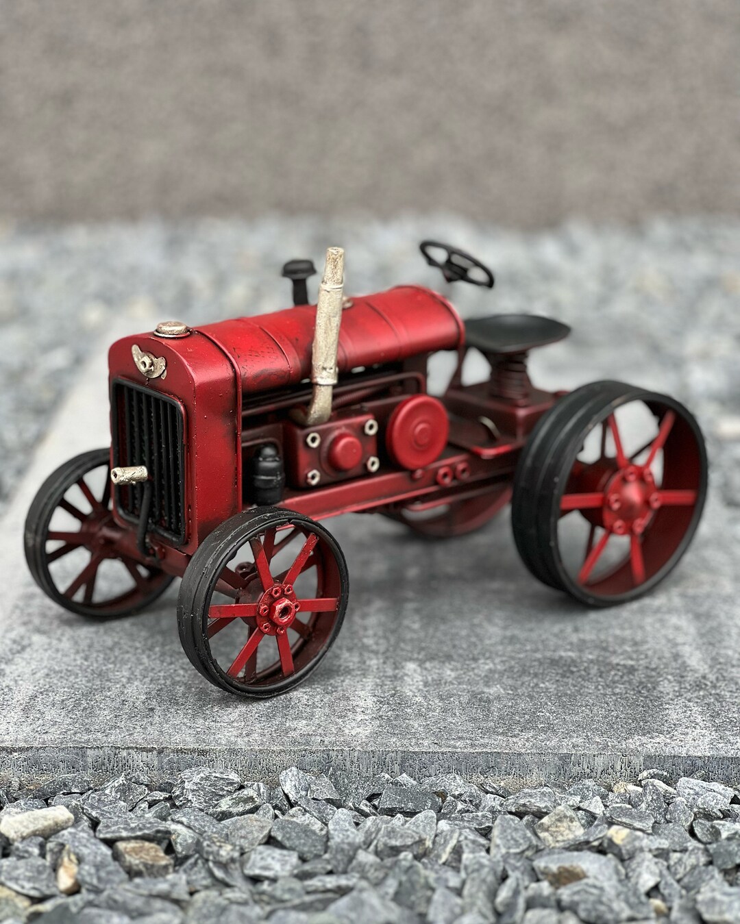 Handmade Tin Metal Model of Red Tractor Decoration Gift Idea - Etsy