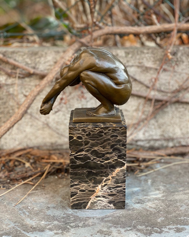 Luxury Bronze Statue Statuette of a Man Decoration Modern Art Gift Idea ...