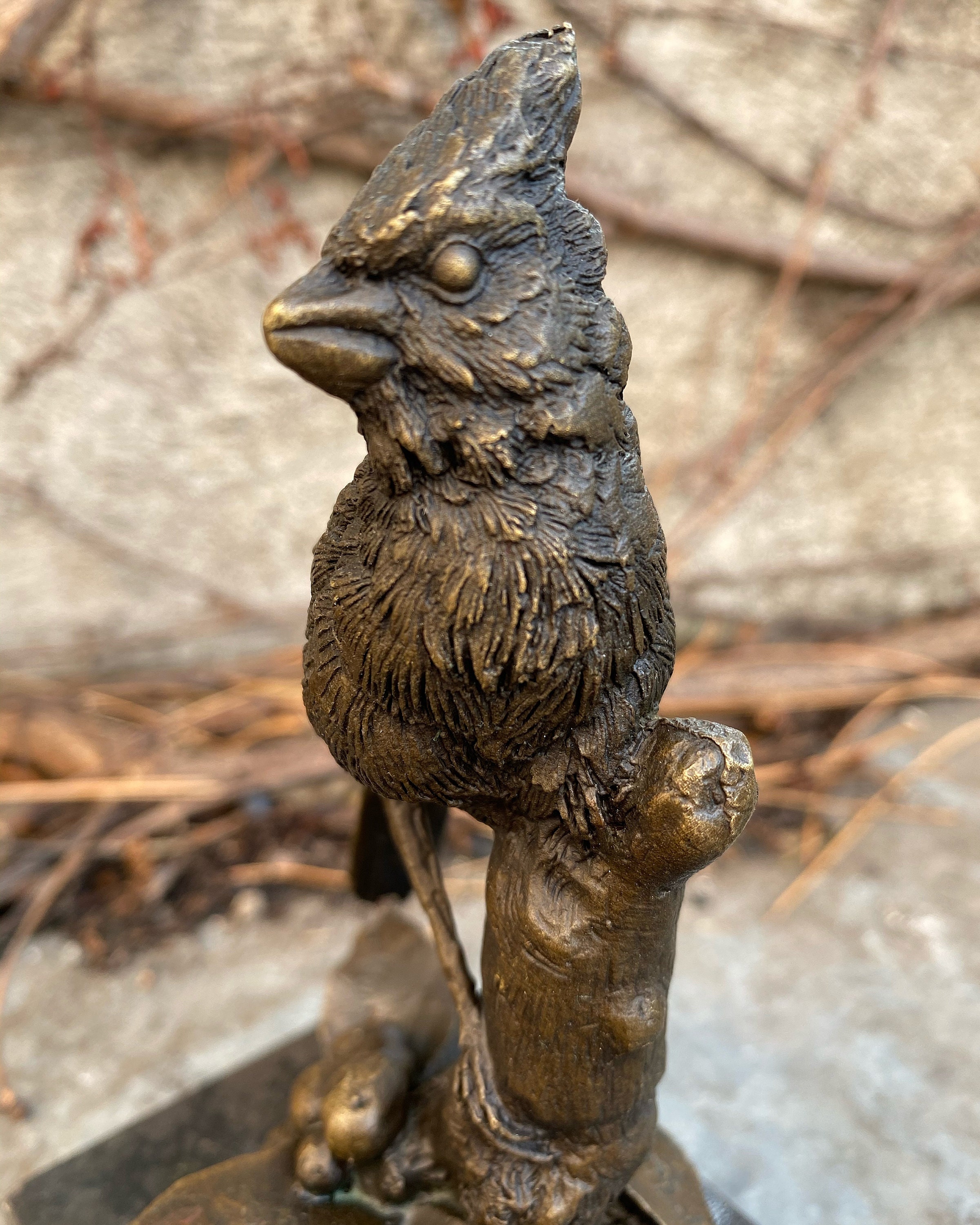 Cute Bronze Statue of Cardinal Bird Decoration Modern Art - Etsy